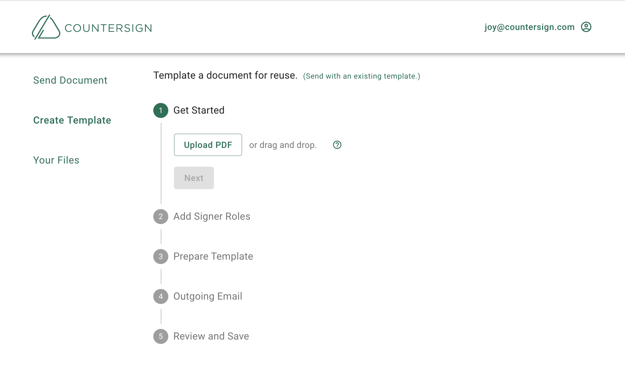 How to prepare a template on Countersign | Countersign