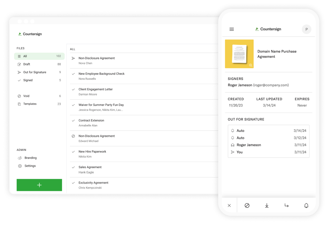 Countersign - Secure, Legal eSignatures | Countersign